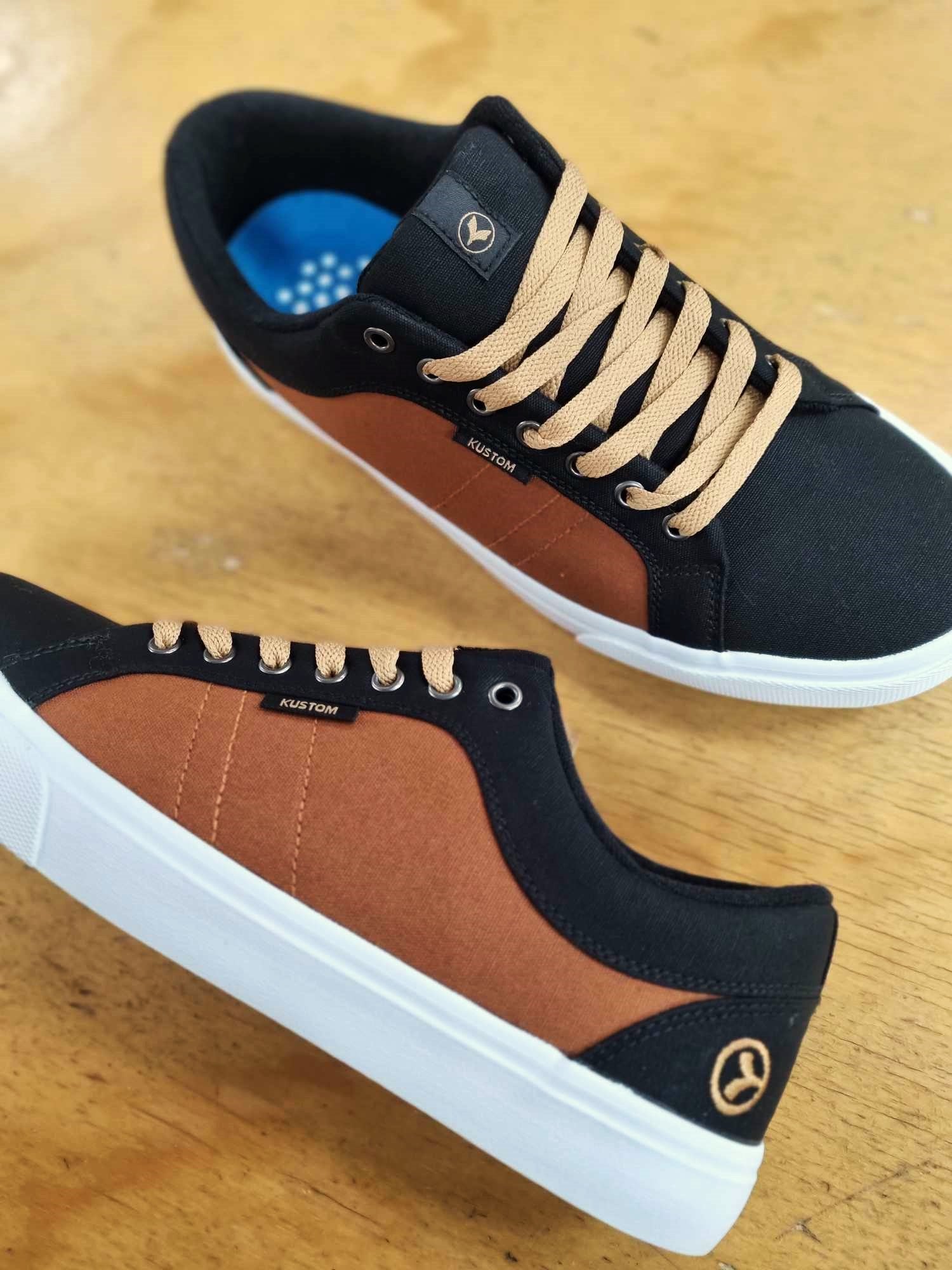 Kustom Finetime Classic Sneaker Shoe Black/Brown – Hayz Collective